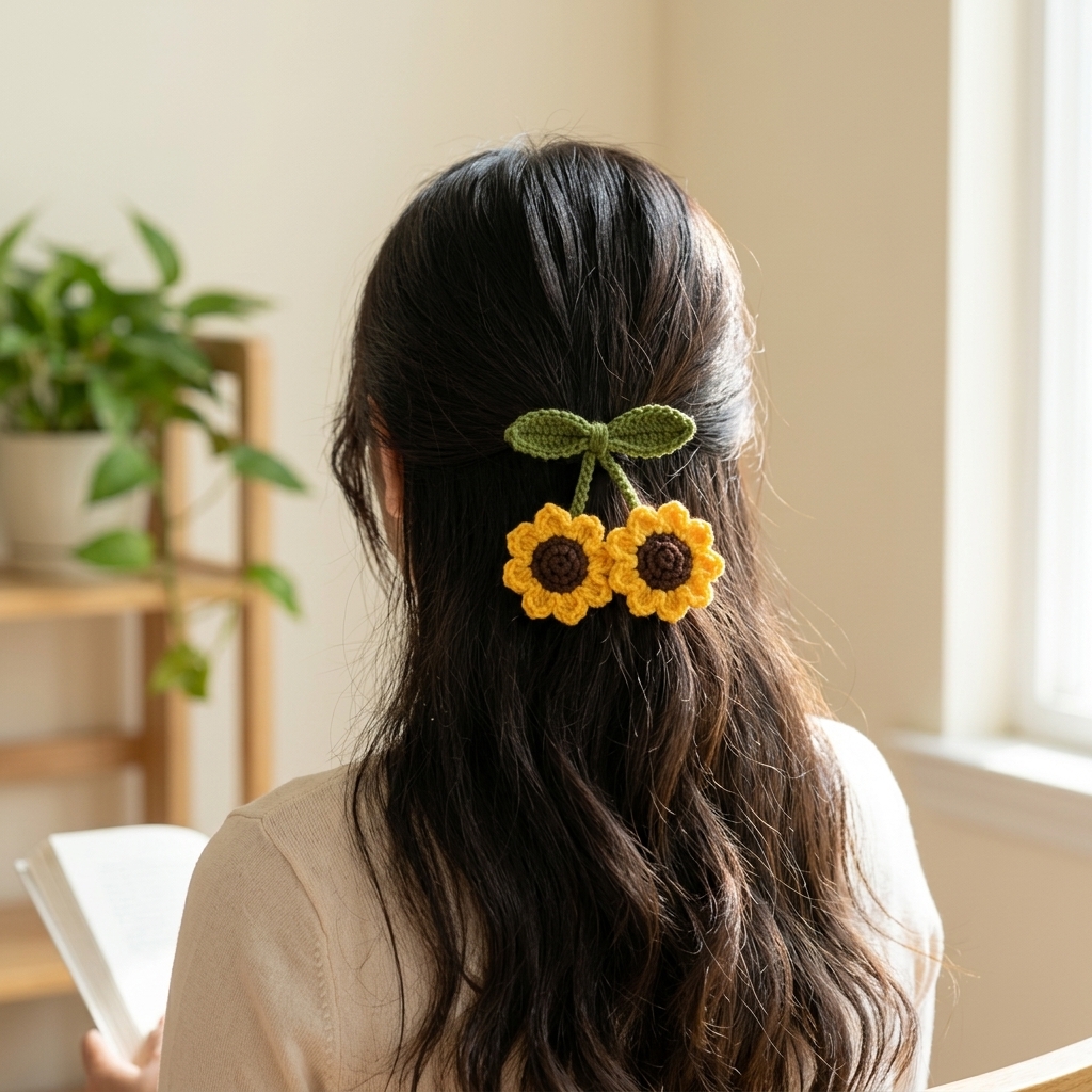 Sunflower Crochet Hair Tie — The आई Studio