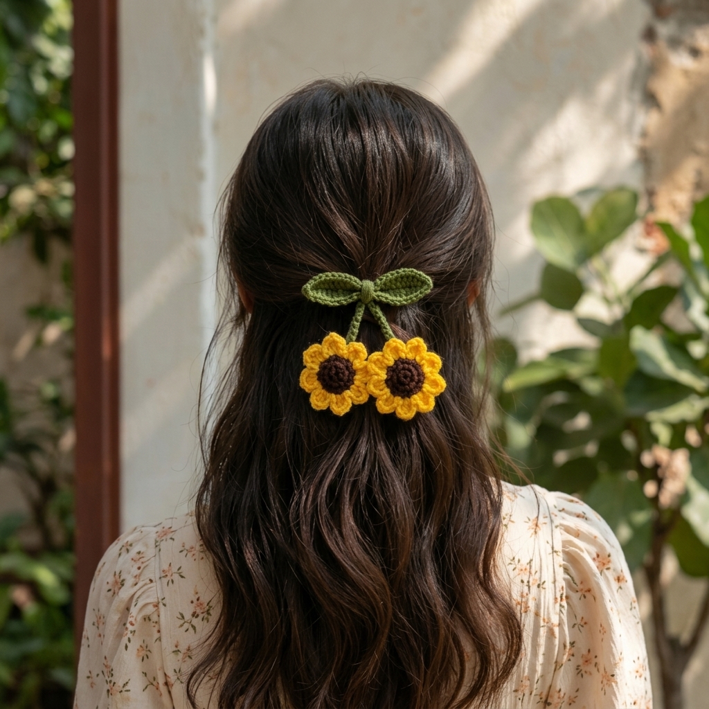 Sunflower Crochet Hair Tie — The आई Studio